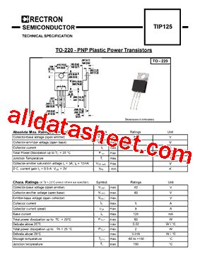TIP Datasheet PDF Rectron Semiconductor
