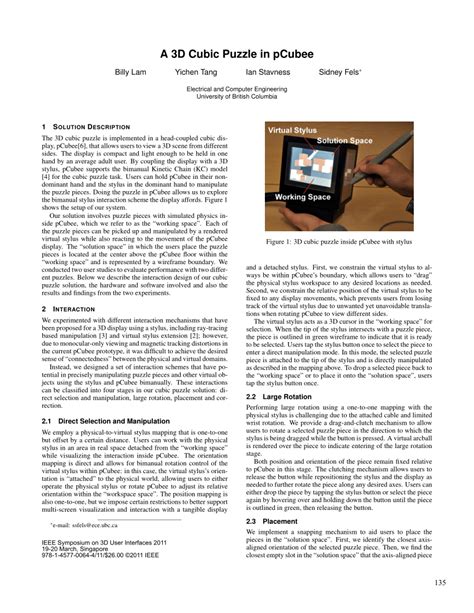 Pdf A 3d Cubic Puzzle In Pcubee