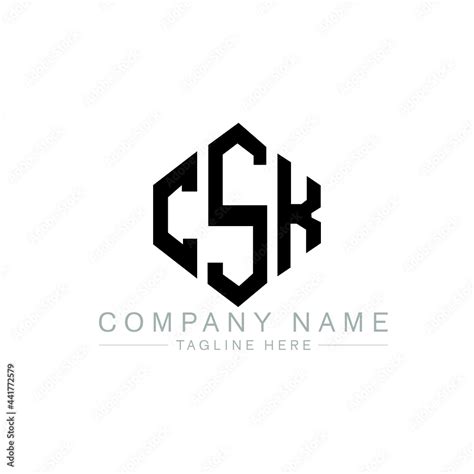 Vettoriale Stock Csk Letter Logo Design With Polygon Shape Csk Polygon