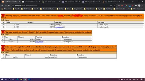 Mysqli ¿por Que Me Salen Estos Errores Al Realizar Mi Conexión A La Base De Datos Con Php