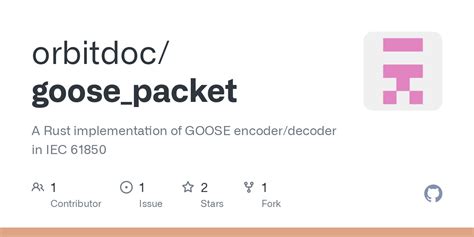 Github Orbitdocgoosepacket A Rust Implementation Of Goose Encoder
