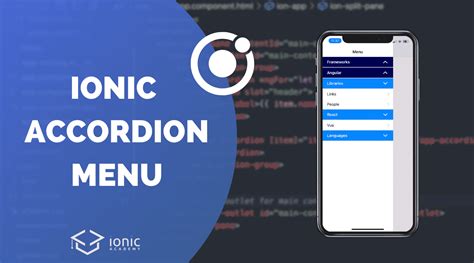 how to create an ionic side menu with accordion items [v6] ionic academy learn ionicionic
