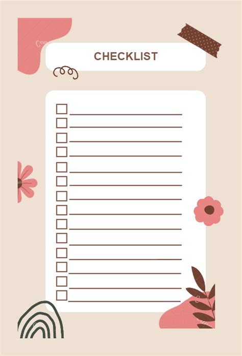 Colorful Checklist Edrawmax Template