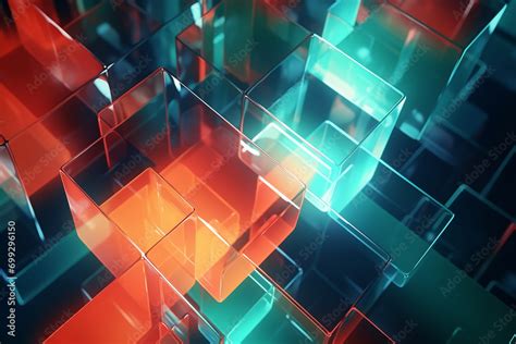 Glassmorphism Background With Dark And Light Blue Color Effects 4k