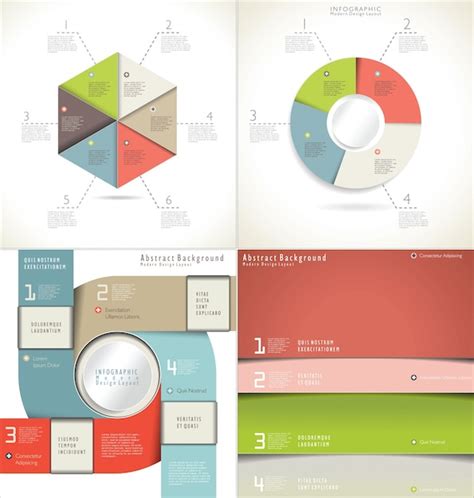 Colección de plantillas de diseño moderno Vector Premium