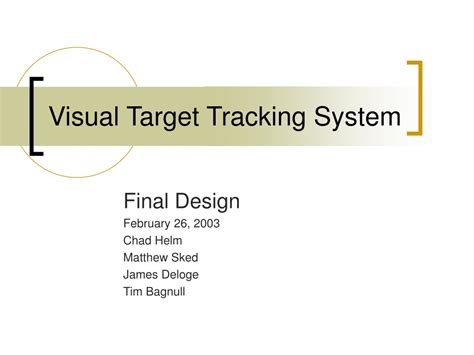 Ppt Visual Point Tracking System Design Summary Powerpoint
