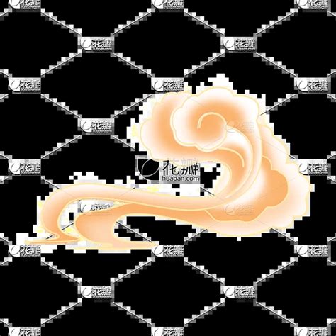 中国风国庆节祥云元素贴纸素材 花瓣网