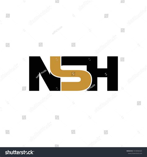 Nsh Letter Monogram Logo Design Vector Stock Vector Royalty Free 1918906325 Shutterstock