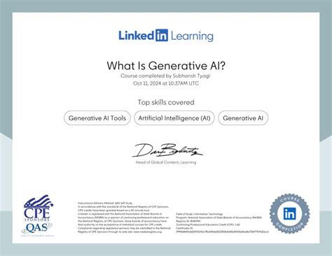 Subhansh Tyagi On Linkedin Certificate Of Completion