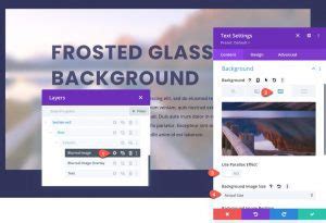 How To Create A Frosted Glass Background Design In Divi