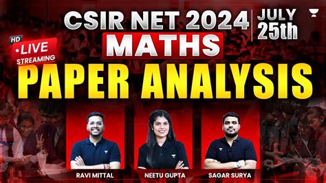 csir net mathematics 2024 paper analysis csir net maths 2024 exam analysis csir net 2024