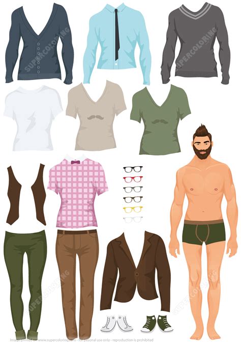 3d Paper Doll Man