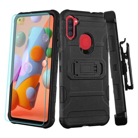 Samsung Galaxy A11 Phone Case Combo 3 In 1 Hybrid Impact Armor Rugged
