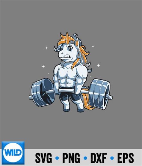 Unicorn SVG Unicorn Weightlifting Fitness Gym Deadlift Rainbow Party