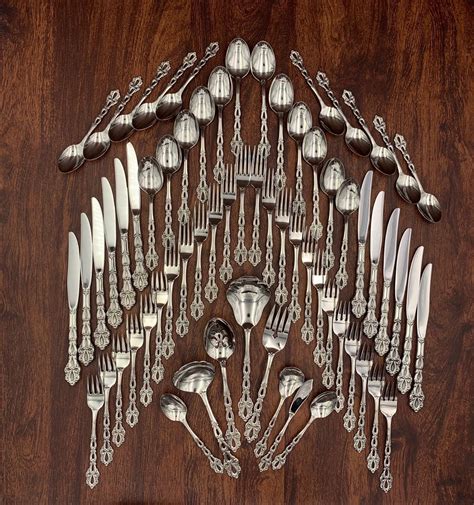 Rare Oneida Stainless Flatware Set Service For 12 Vintage Etsy