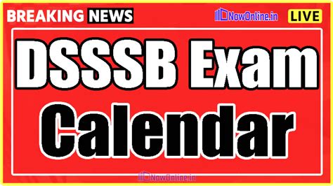 DSSSB Exam Calendar 2025 डएसएसएसब अगसत सतबर परकष कलडर जर अभ डउनलड कर dsssb