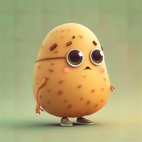 Premium Photo Adorable Potato Animated Character