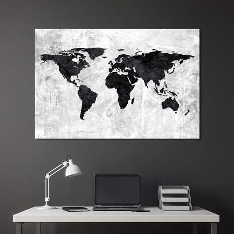 World Map Plain Prints