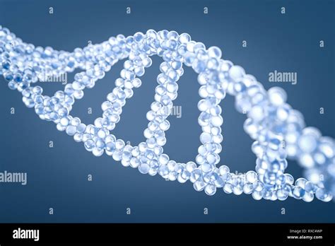D Rendering DNA With Blue Background Stock Photo Alamy