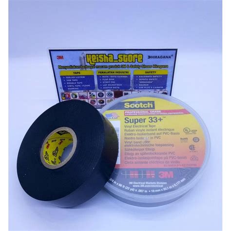 Jual Isolasi Kabel Hitam Vinyl Insulation Tape Scotch Super 33