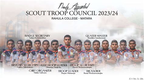 Newly Appointed Troop Council Of Rahula Scout Troop For 2023 24