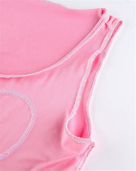 2020 Love Heart Cropped Tank Top Pink L In Tank Tops And Camis Online
