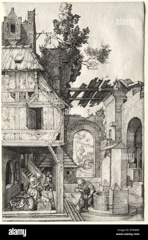 The Nativity 1504 Albrecht Dürer German 1471 1528 Engraving Stock