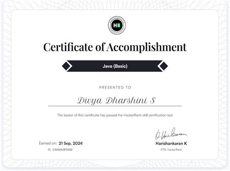 divya dharshini s on linkedin javaprogramming hackerrank