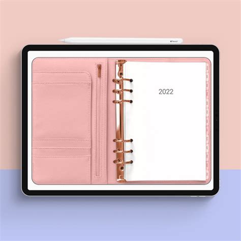 Dt굿노트 6공 다이어리 2022년 핑크 아이패드 속지 아이디어스 핸드메이드 수공예 수제 먹거리