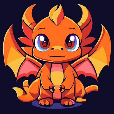 Tiny Dragon Vector Illustration Premium Ai Generated Vector