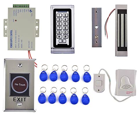 No Touch Button KHz RFID Metal Keypad Access Control System Kit Kg Magnetic Door Lock