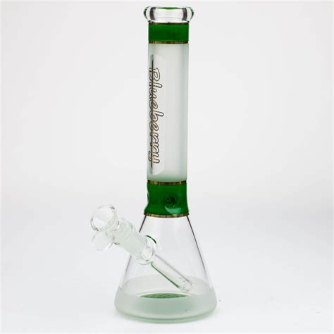 Blueberry 12 Inch Mandala Base Sandblasted Beaker Mile High Glass Pipes
