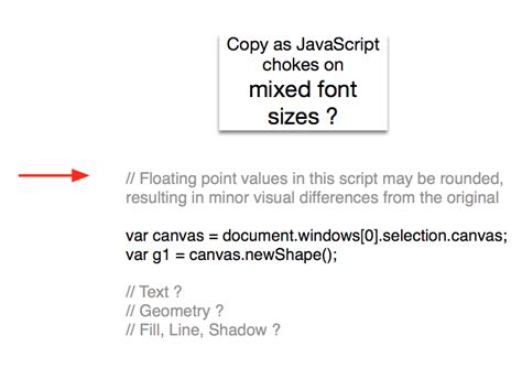 Omnijs Copy As Js Chokes On Mixed Font Sizes Omnigraffle