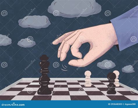 Chess Game Unfair Elimination Strategy Concept Concept Illustration