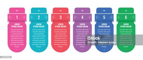 Six Steps 인포그래픽 템플릿 웹 인터넷 연례 보고서 잡지 정보 템플릿 비즈니스 인포그래픽 템플릿 개념에 대한 스톡 벡터