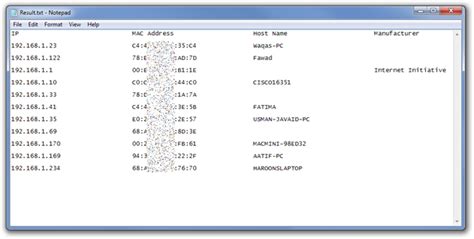 View Ip And Mac Addresses Of All Computers On A Network Colasoft Mac Scanner