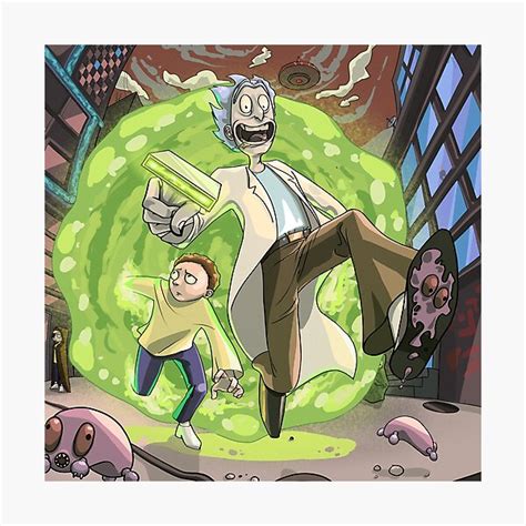Rick And Morty Photographic Printundefined By Aziliart Redbubble