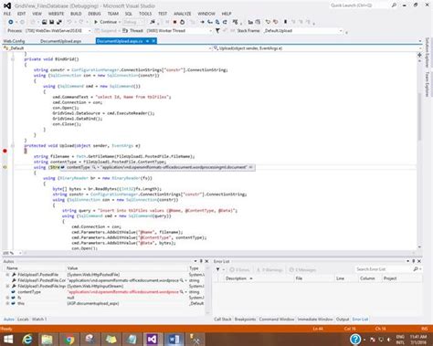 Upload Files And Save Into Database In Binary Format Using ASP NET