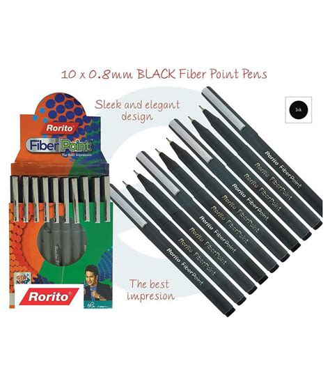 Rorito Fiberpoint Black Pen 10 Buy Online At Best Price In India