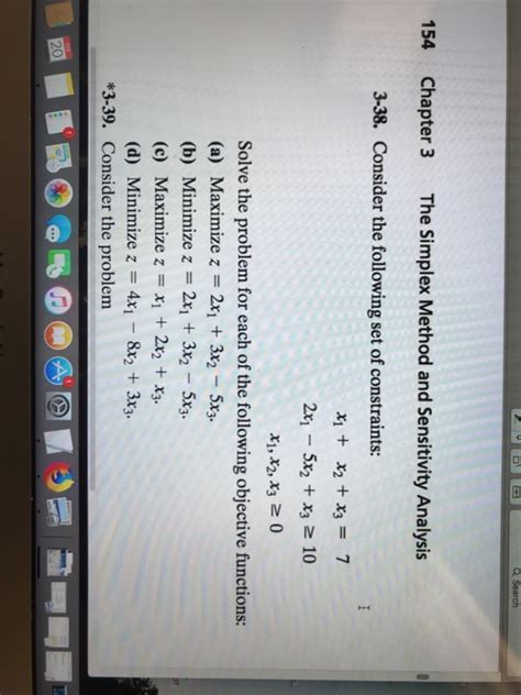 Solved 154 Chapter 3 The Simplex Method And Sensitivity