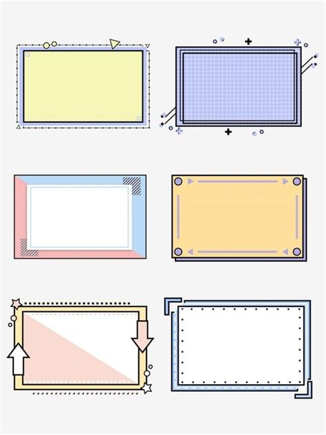 Cartoon Cute Memphis Border Pop Simple Box Dialog