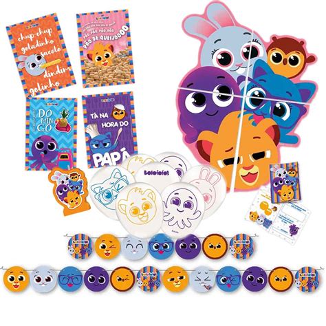 Kit C 43 Peças Tema Infantil Bolofofos Festcolor Embaleme