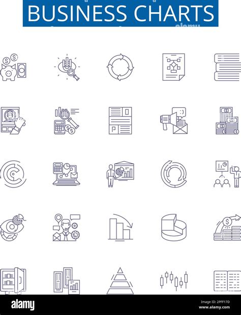 Business Charts Line Icons Signs Set Design Collection Of Charts