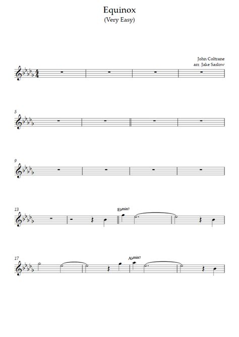Equinox Very Easy Level Soprano Sax John Coltrane Saxophone