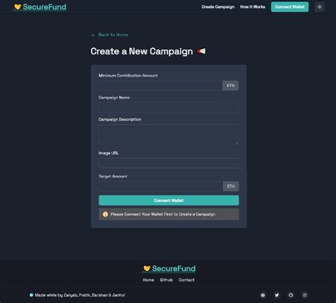 Github Dev Zaryabsecurefund Crowdfunding In Blockchain