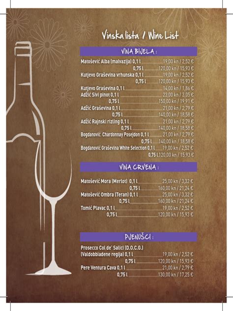 Cjenik Vina I Piva 12 22 EURO | PDF | Crops Originating From Europe ...
