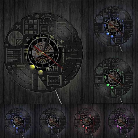 Math Formulas Wall Clock Math Equation Educational Grandado