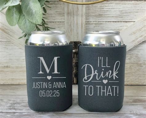 Creative And Fun Wedding Koozies To Wow Your Guests Modern Diy Bride