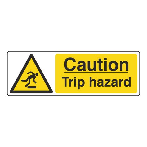 Caution Trip Hazard Sign Landscape Landscape