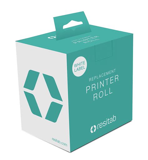 Resitab Printer Label Sticky Roll White